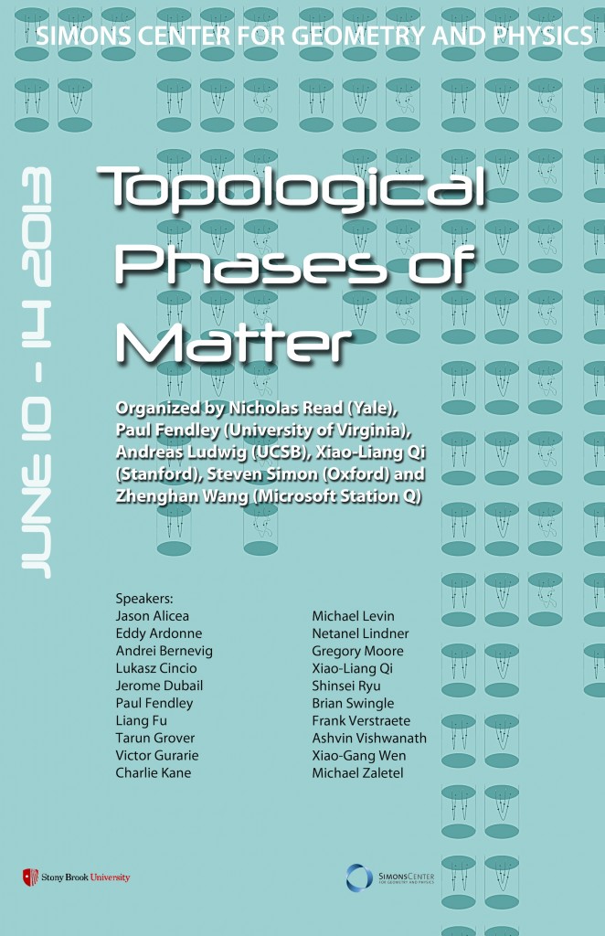 Topological Phases of Matter: June 10-14, 2013 – SCGP